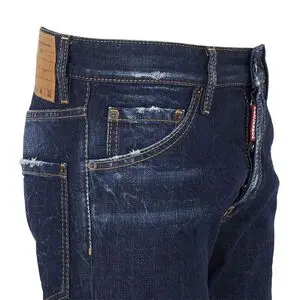 Dsquared2 Logo Patch Straight Leg Jeans