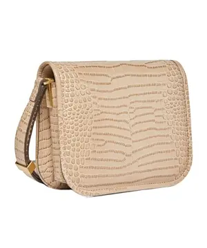 Pinko Love Birds Box Embossed Mini Shoulder Bag - Beige