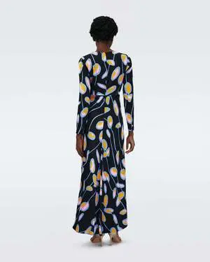 Diane Von Furstenberg V-neck Printed Maxi Dress