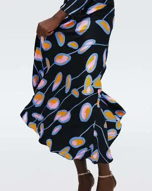 Diane Von Furstenberg V-neck Printed Maxi Dress