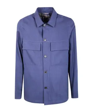 Paul Smith Wool Shirt Jacket - Blue