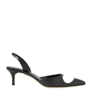 Manolo Blahnik Two-tone Leather Slingback Pumps