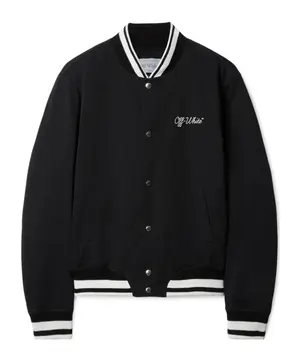 Off-White Script Button-up Varsity Jacket