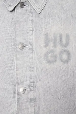 Hugo Boss Logo Embellished Denim Jacket