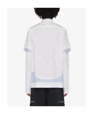 Givenchy All-over Logo Printed Double-layered Shirt
