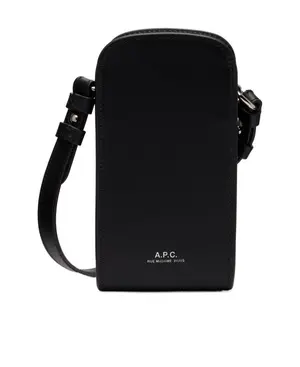 A.p.c. James Leather Mini Bag - Black