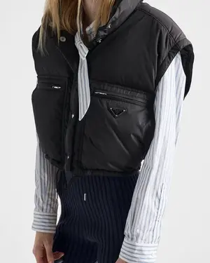 Prada Cropped Re-nylon Down Jacket