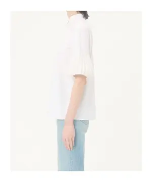 Valentino Garavani Embroidered Cotton Popeline Shirt With Mandarin Collar