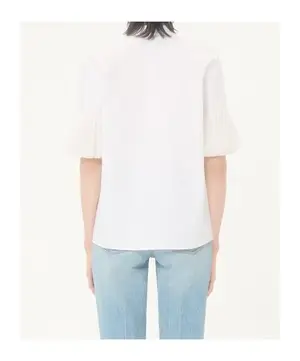 Valentino Garavani Embroidered Cotton Popeline Shirt With Mandarin Collar