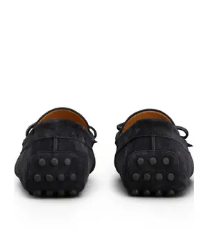 TOD'S Logo Embossed Lace-up Loafers - Black