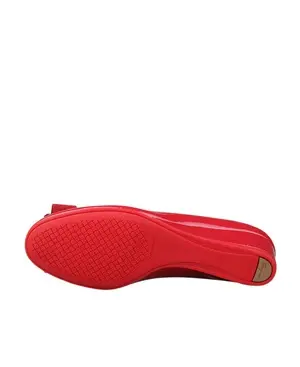 FERRAGAMO Patent Leather Bow Wedge