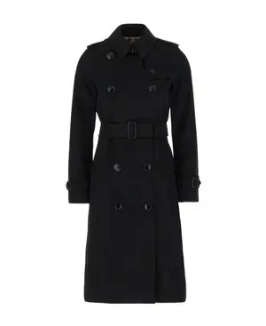 Burberry Burberry Double Breasted Belted Trench Coat Black