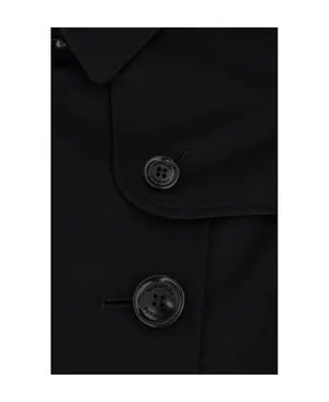 Burberry Double Breasted Belted Trench Coat - Black