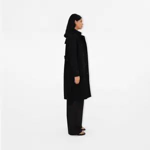 Burberry Double Breasted Belted Trench Coat - Black