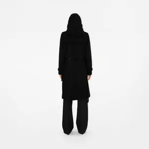 Burberry Double Breasted Belted Trench Coat - Black