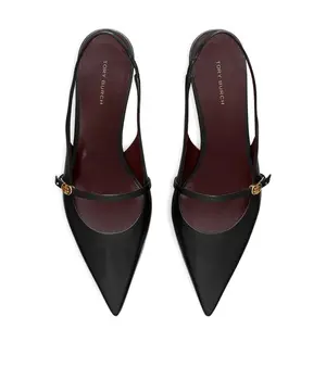 Tory Burch Double T Buckle Slingback Pumps