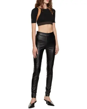Wolford Faux-leather Slim-cut Leggings
