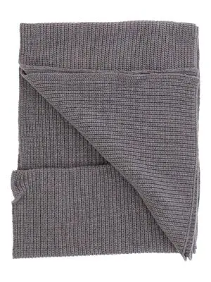 Pinko Logo Patch Knitted Scarf - Grey