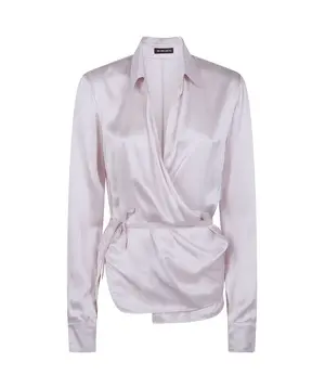 ANN DEMEULEMEESTER Alba Asymmetrical Wrap Shirt - No