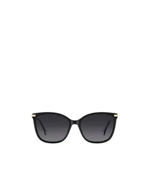 Carolina Herrera Cat Eye Sunglasses With Logo Detail - Black