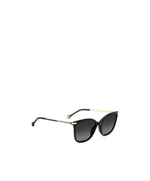 Carolina Herrera Cat Eye Sunglasses With Logo Detail - Black