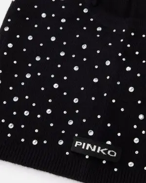 Pinko Crystal-embellished Wool Balaclava