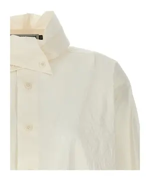 Issey Miyake Crinkled Shirt With Folded Collar