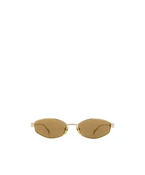 Gucci Oval Frame Sunglasses - Gold