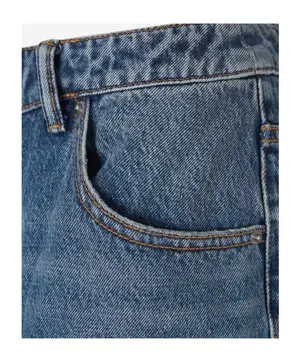 Alexander Wang Asymmetrical Lace-detailed Jeans - Indigo