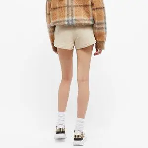 Burberry Embroidered Logo Relaxed Fit Shorts - Nude