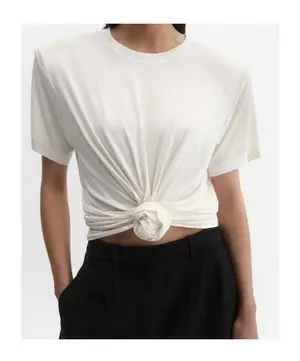 Magda Butrym Knotted T-shirt - Beige