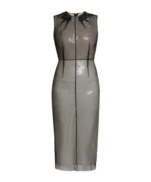 Erdem Layered Embellished Sequined Tulle Midi Dress