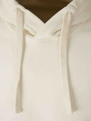 Stone Island Logo Patch Drawstring Hoodie - Ivory