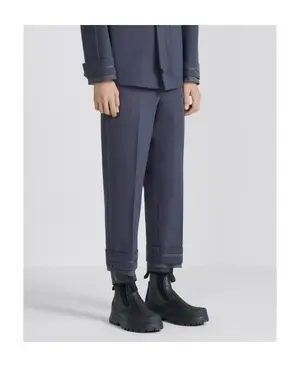 Dior Straight-leg Trousers With Augen Yarn Detail