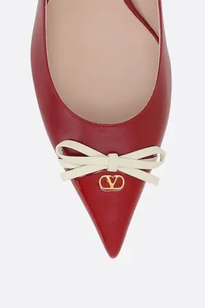 Valentino Garavani Pointed Toe High Heel Pumps With Bow Detailing