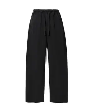 Citizens Of Humanity Aurora Cotton And Linen-blend Wide-leg Pants - Black
