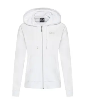 EA7 Zip-up Hooded Jacket With Logo Detail - No