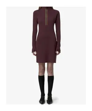 K-WAY High Collar Zip Up Mini Dress