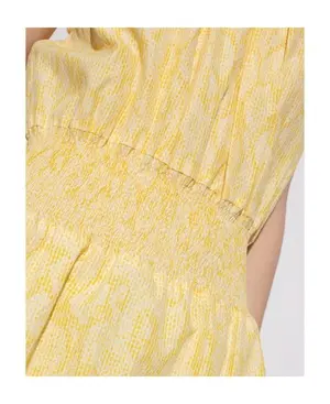 Kenzo Gingham Snakeskin-print A-line Dress
