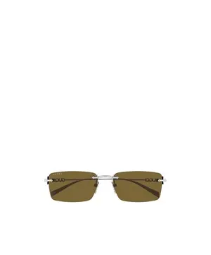 Gucci Gucci Rectangular Frame Sunglasses Silver