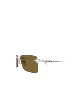 Gucci Rectangular Frame Sunglasses - Sliver