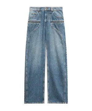 Isabel Marant Étoile Betiane Wide-leg Denim Pants - Blue
