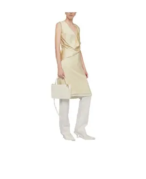 JIL SANDER Logo Embossed Zipped Crossbody Bag