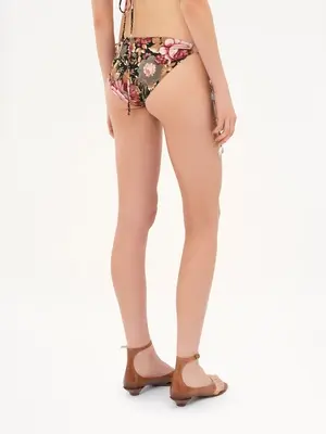 Chloé Rose Print Tie Bikini Bottoms