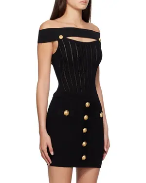 Balmain Pointelle-knit Bodysuit