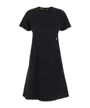 Dolce & Gabbana Appliqué-logo Bouclé Mini Dress