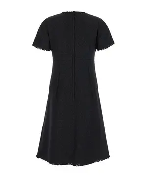 Dolce & Gabbana Appliqué-logo Bouclé Mini Dress