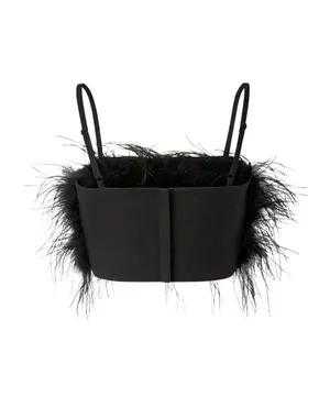Pinko Feather Embellished Cropped Top