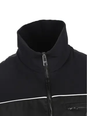 Prada Contrast Panel Zip-up Jacket