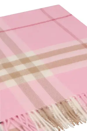 Burberry Checked Fringed Edge Scarf